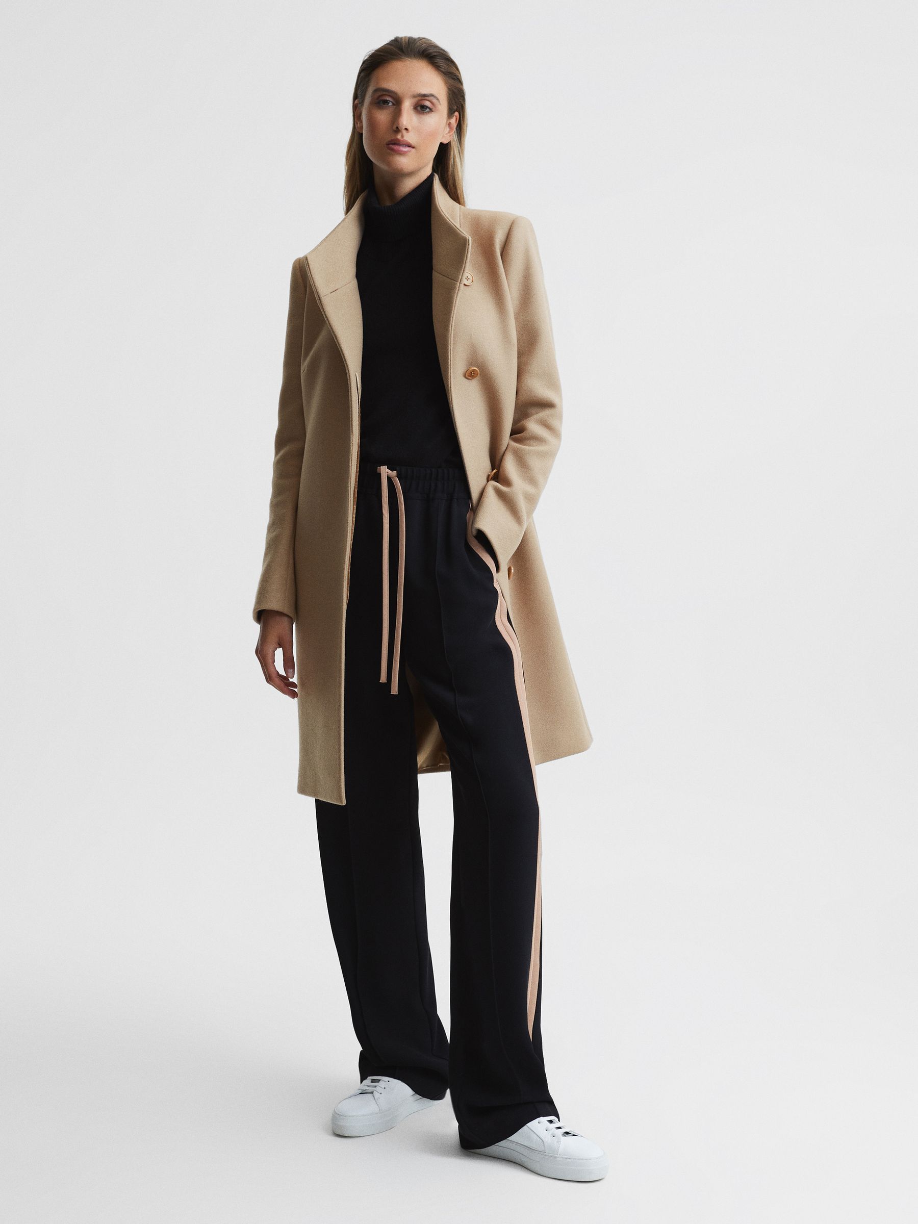 Reiss Mia Wool-Blend Mid Length Coat - REISS