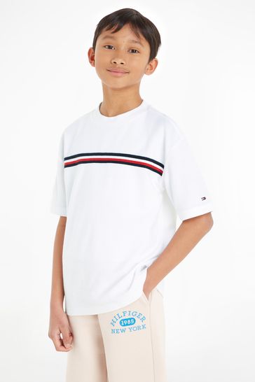 Buy Tommy Hilfiger Kids Global Stripe White T Shirt from Next Germany