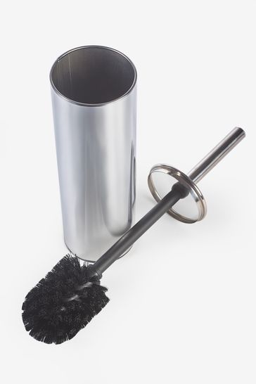 Chrome toilet brush set store