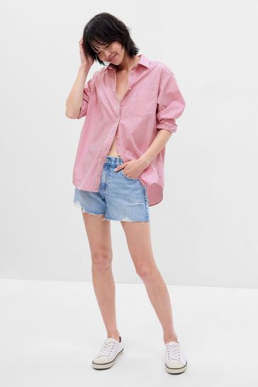 Buy Gap Pink Barbie Adult Organic Cotton Stripe Big Shirt from Next Ireland