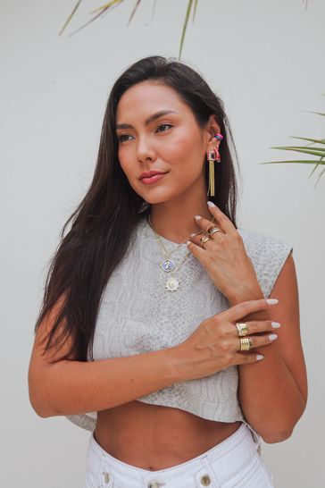 Buy Celeste Starre Gold Tone I Am Healthy Necklace from Next Germany