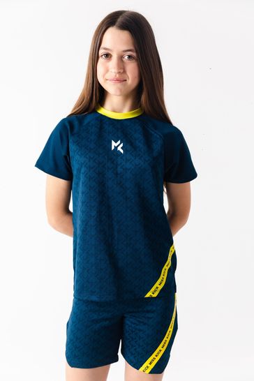 Buy Miss Kick Girls Teal Blue Standard Training Top from Next Luxembourg