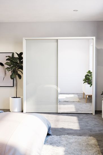 Buy Wiemann Peyton 2.1M Glass Sliding Semi-fitted Sliding Wardrobe from ...