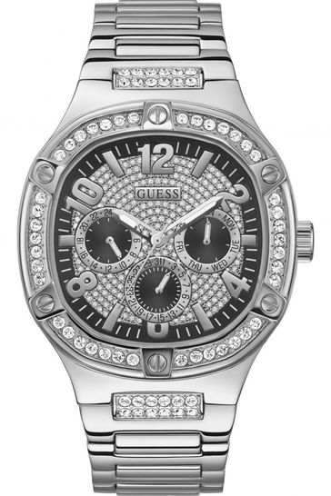 Buy Guess Gents Silver Tone Duke Watch from the Next UK online shop