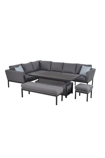 Buy Maze Pulse Rectangular Corner Dining Set With Rising Table from the ...