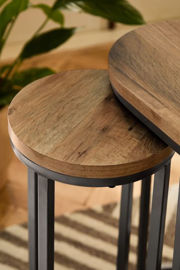 Buy Bronx Next Oak Effect Nest of Tables from the Next UK online shop