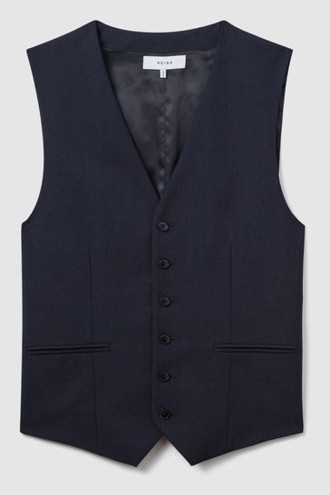 Buy Reiss Bold Hw Wool Blend Slim Fit Waistcoat from the Next UK online ...