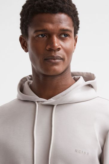 Buy Reiss James Slim Fit Interlock Drawstring Hoodie from the Next UK ...