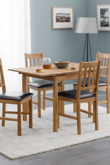 Buy Julian Bowen Coxmoor Solid Oak Extending 4 Seater Dining Table from ...