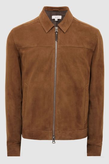 Buy Reiss Riley Suede Zip-Through Jacket from the Next UK online shop