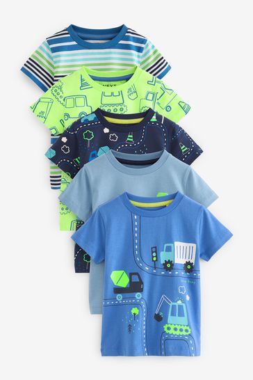 Buy Transport Short Sleeve T-Shirt 5 Pack (3mths-7yrs) from Next USA
