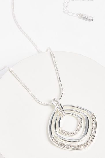 Buy Recycled Metal Sparkle Long Necklace from Next Australia