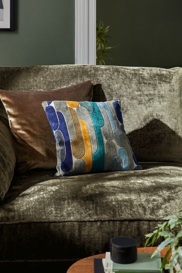 Buy Retro Cut Velvet Cushion from the Next UK online shop