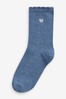 Buy Multi 7 Pack Cotton Rich Heart Embroidered Ankle Socks from the ...