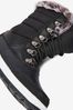 Buy Black Waterproof Warm Faux Fur Lined Snow Boots from the Next UK ...