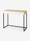 Buy MADE.COM Oak Effect and White Hopkins Compact Desk from the Next UK ...