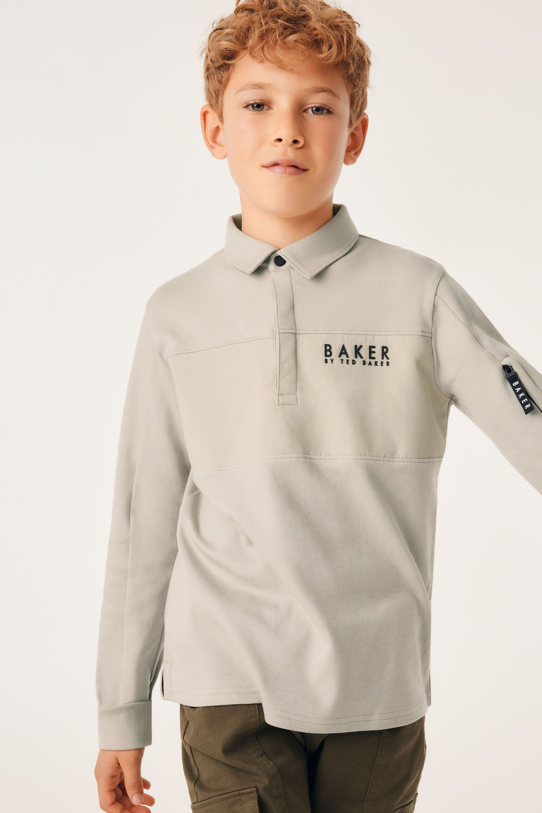 Buy Baker by Ted Baker Long Sleeve Panel Polo Shirt from Next Qatar