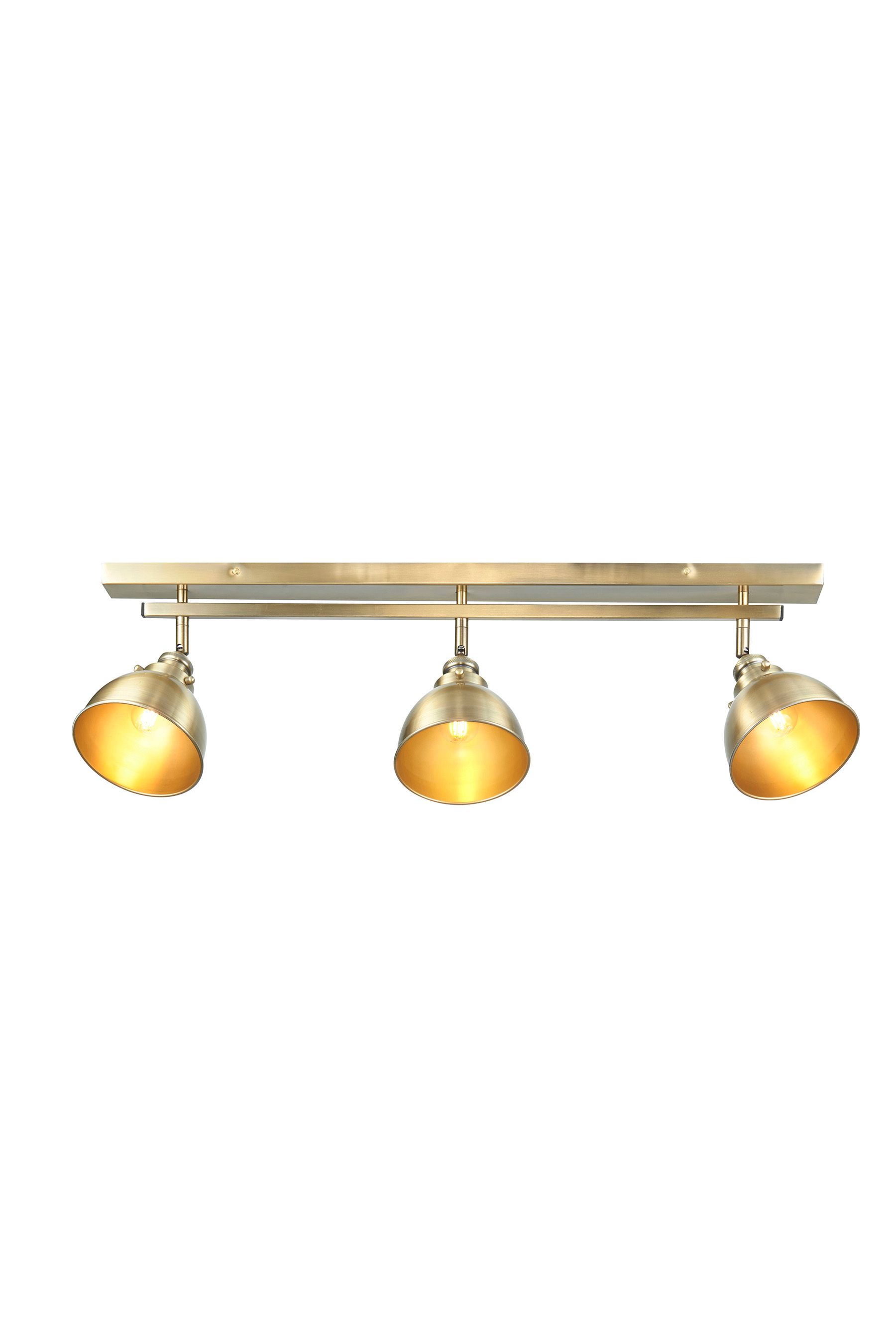 Buy Gallery Home Brass Thomas Brass 3 Bulb Ceiling Light from the Next ...