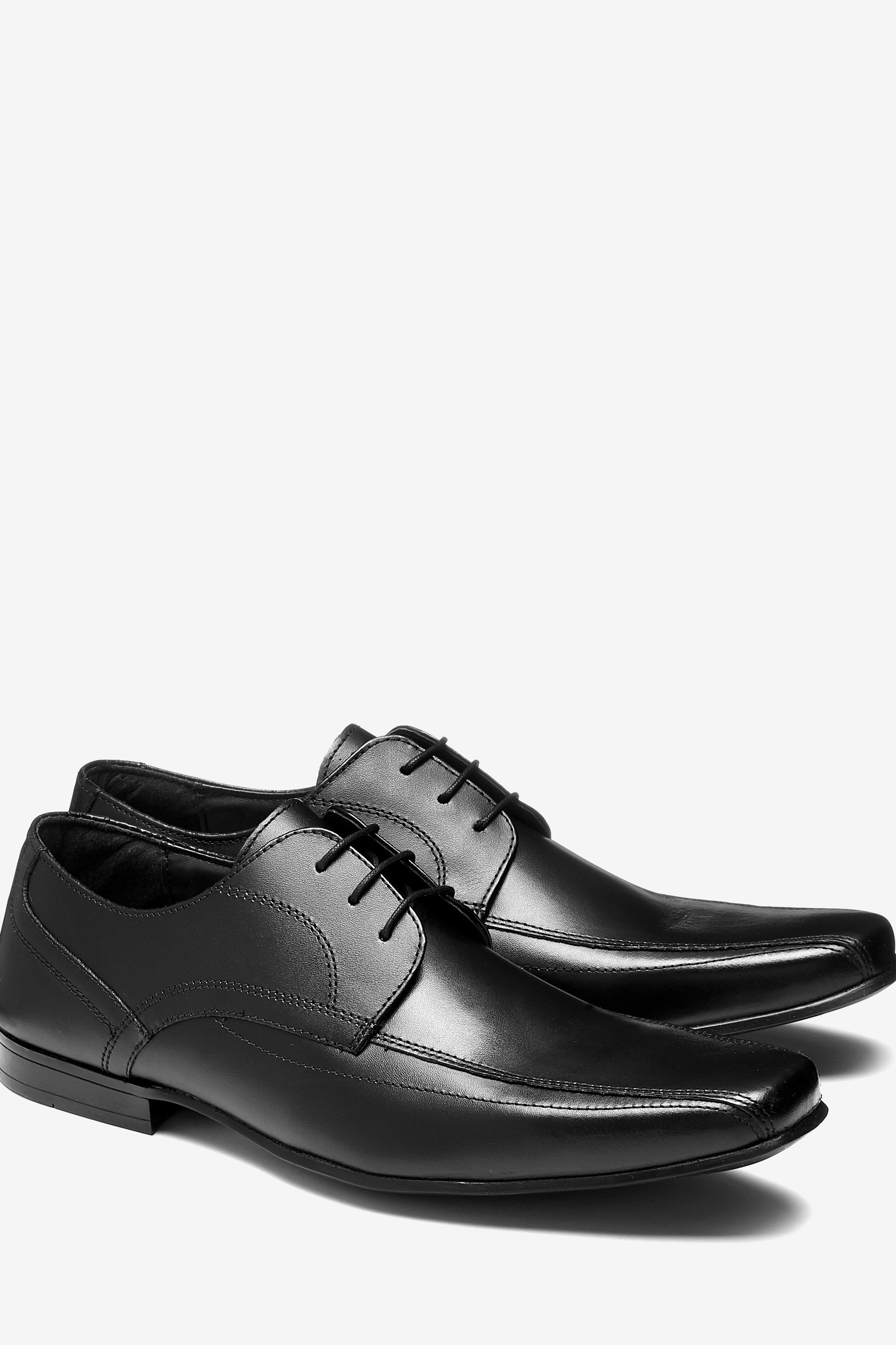 Buy Black Regular Fit Leather Panel Lace-Up Shoes from the Next UK ...