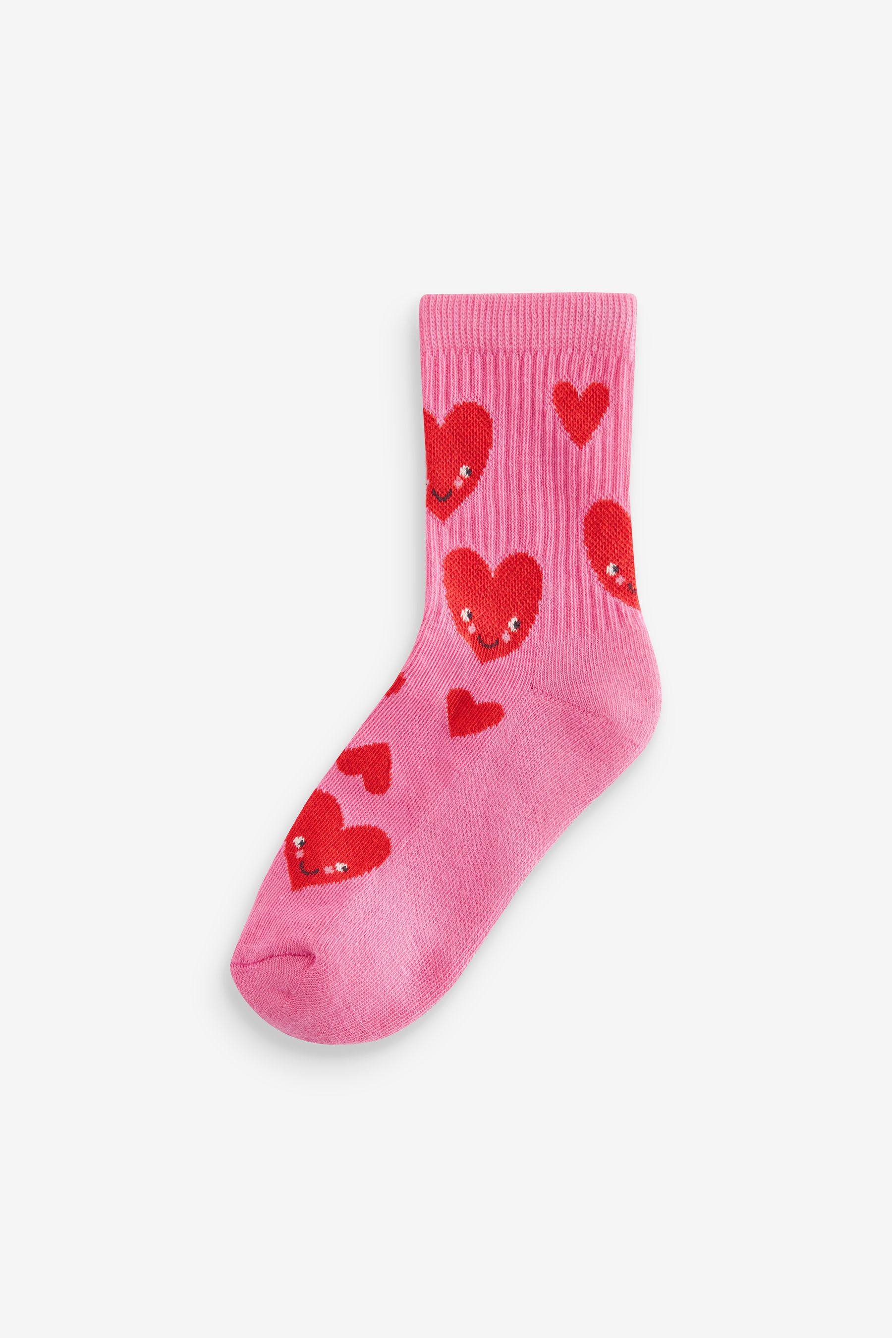Buy Pink/White Regular Length Cotton Rich Cushioned Sole Ankle Socks 3 ...