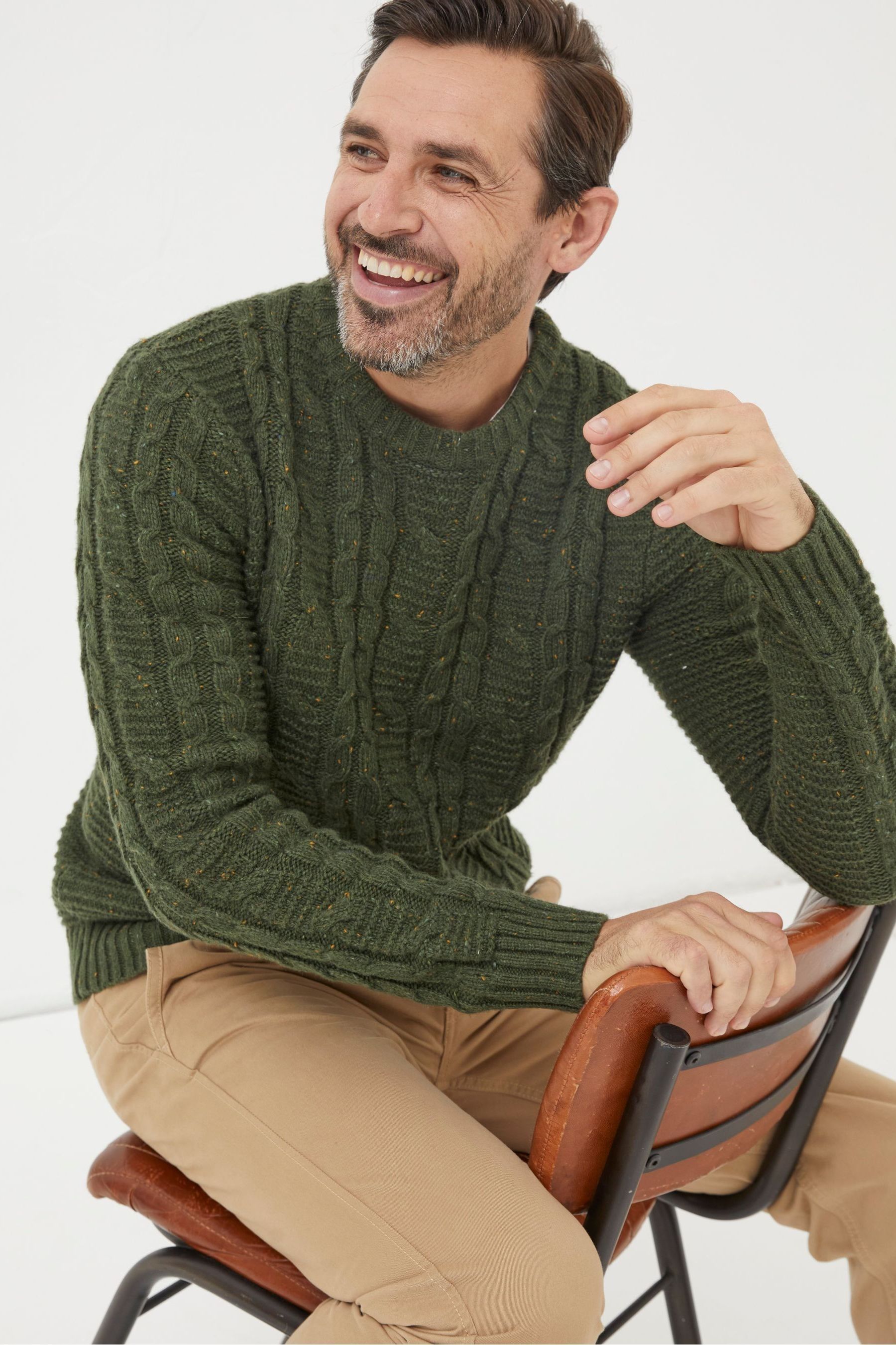 Buy FatFace Funtley Cable Crew Jumper from Next Ireland