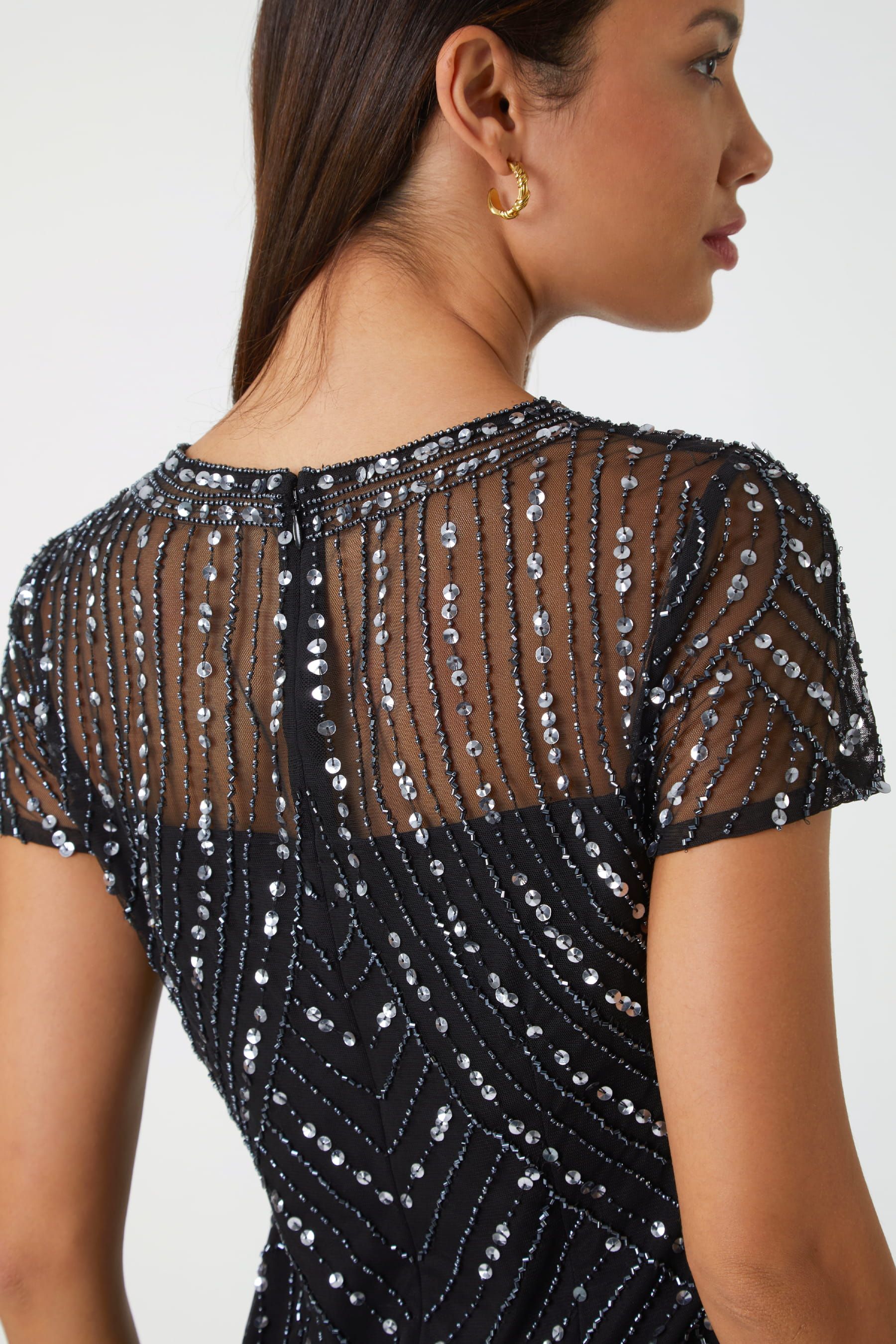 Buy Roman Black Sequin Embellished Dress from the Next UK online shop