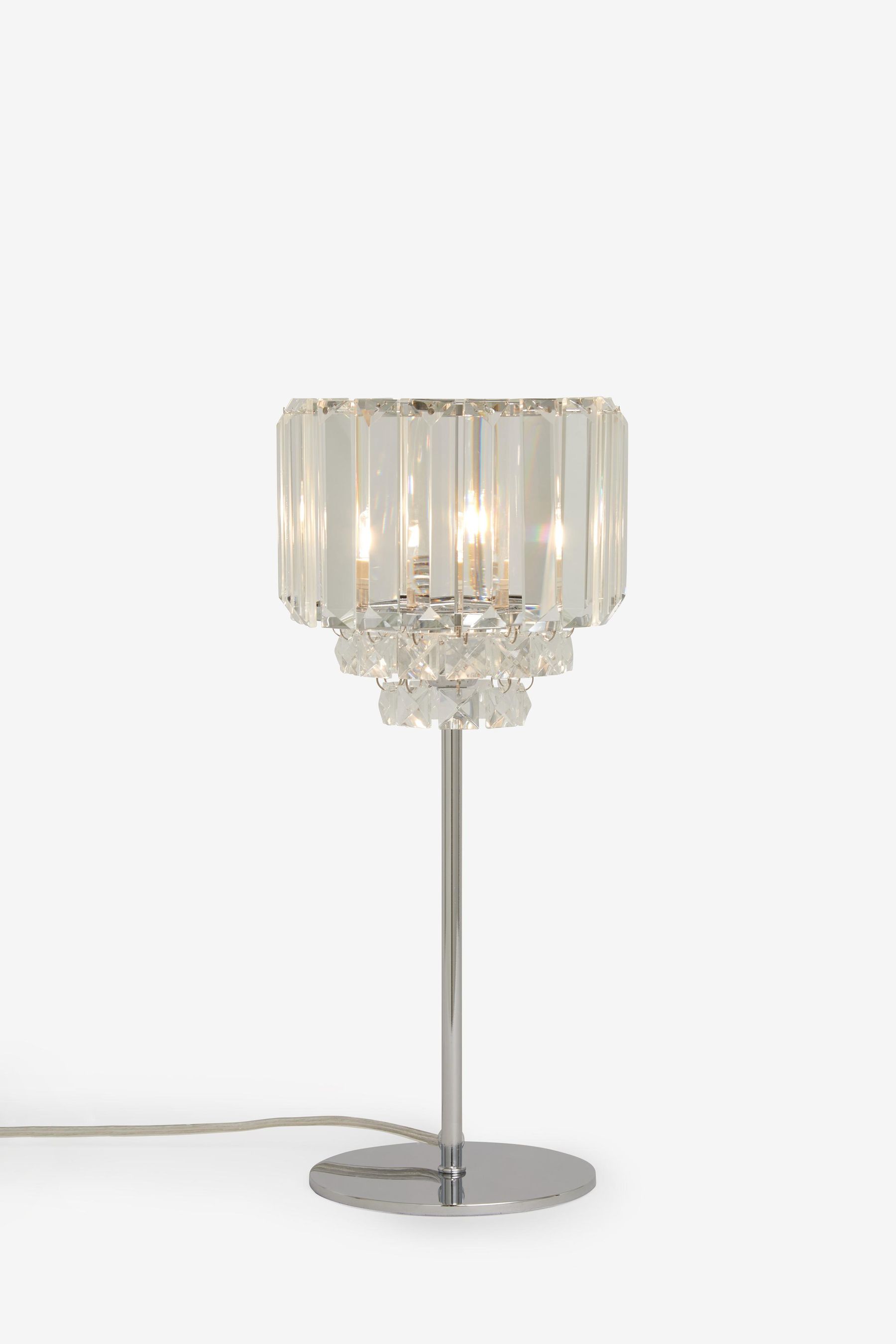Buy Laura Ashley Chrome Vienna Crystal Table Lamp from the Next UK ...