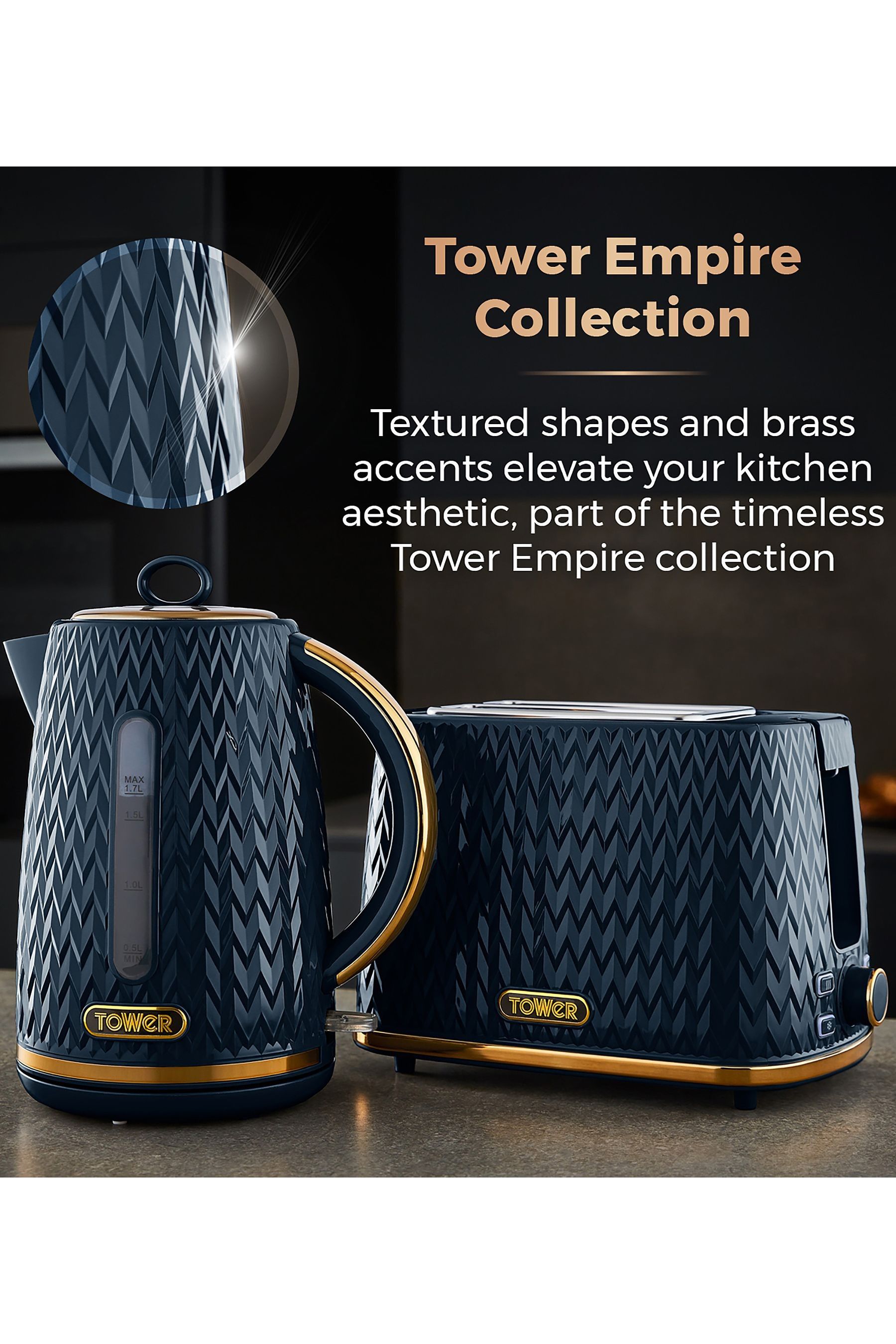 Buy Tower Blue Empire Kettle from the Next UK online shop