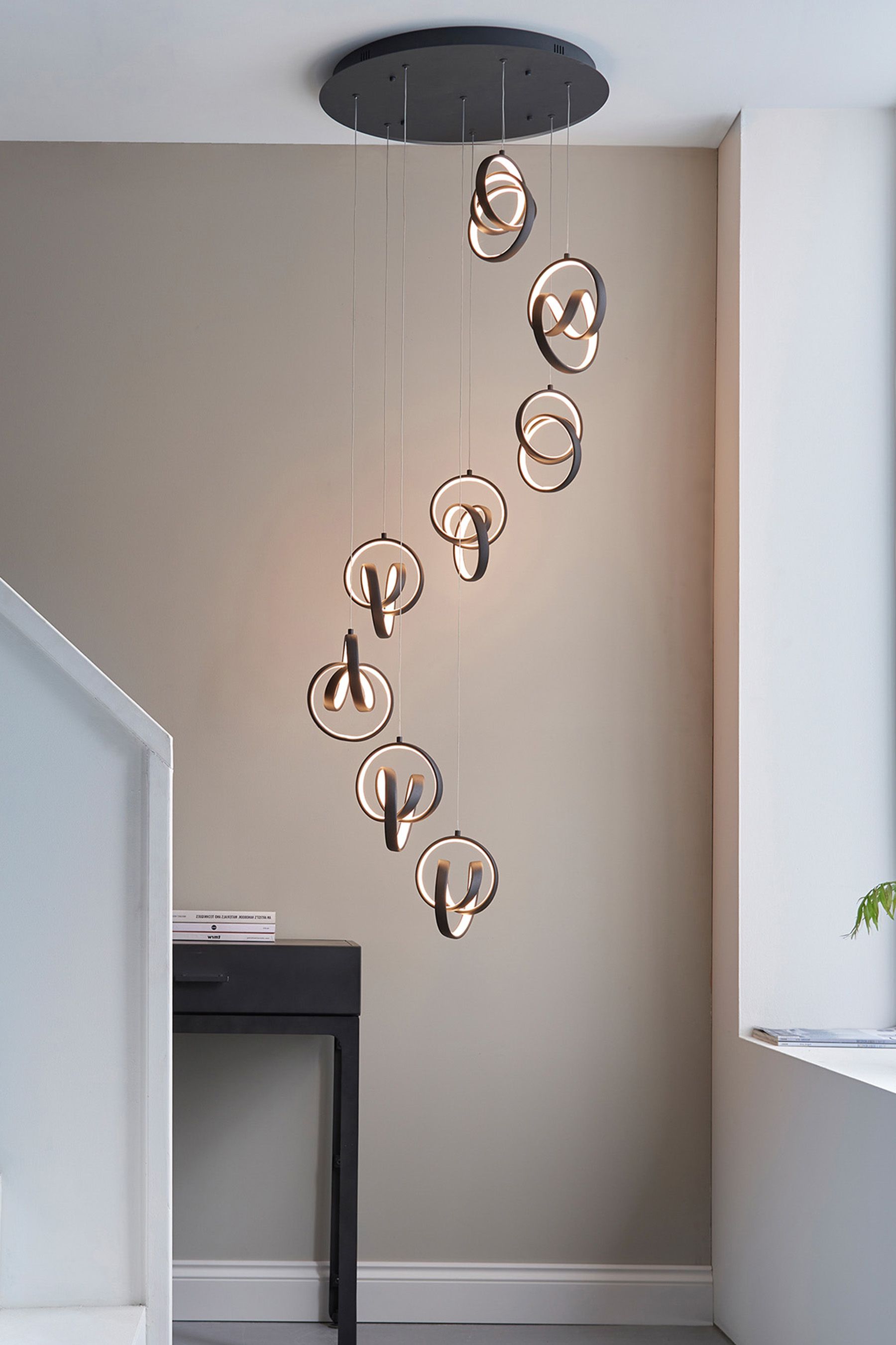 Buy Gallery Home Black Dawson 8 Bulb Pendant Ceiling Light from the ...