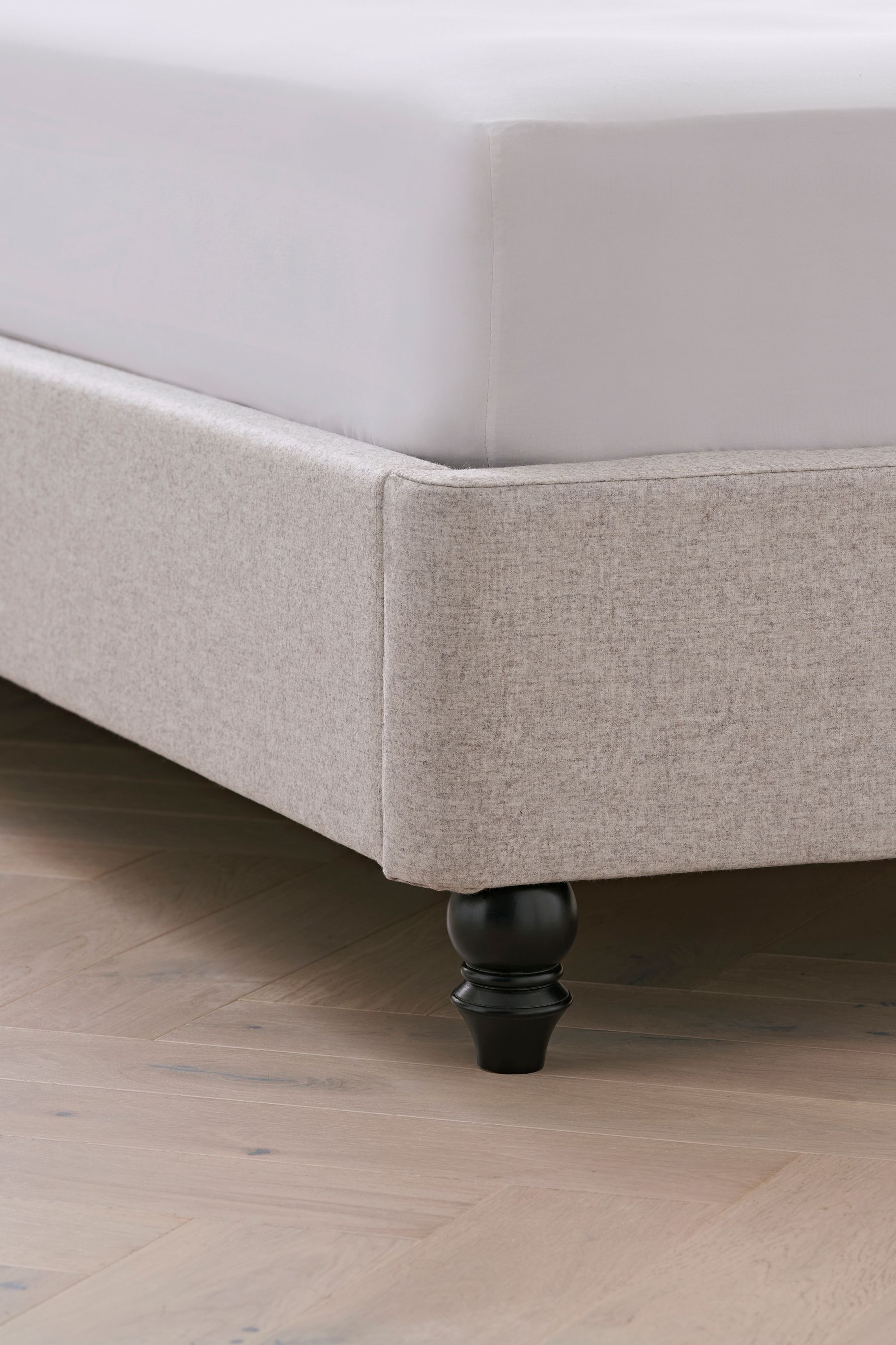 Buy Wool Blend Natural Stone Hartford Collection Luxe Upholstered Bed ...