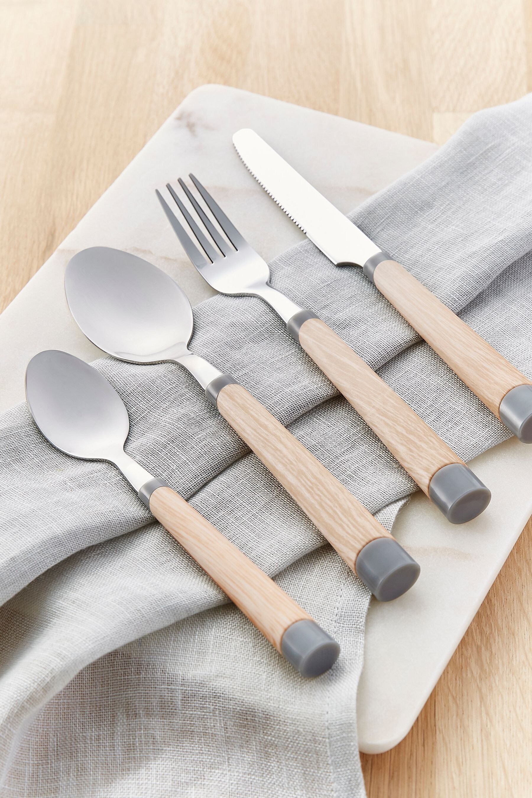 Buy Tower 16 Piece Grey Scandi Cutlery Set from the Next UK online shop