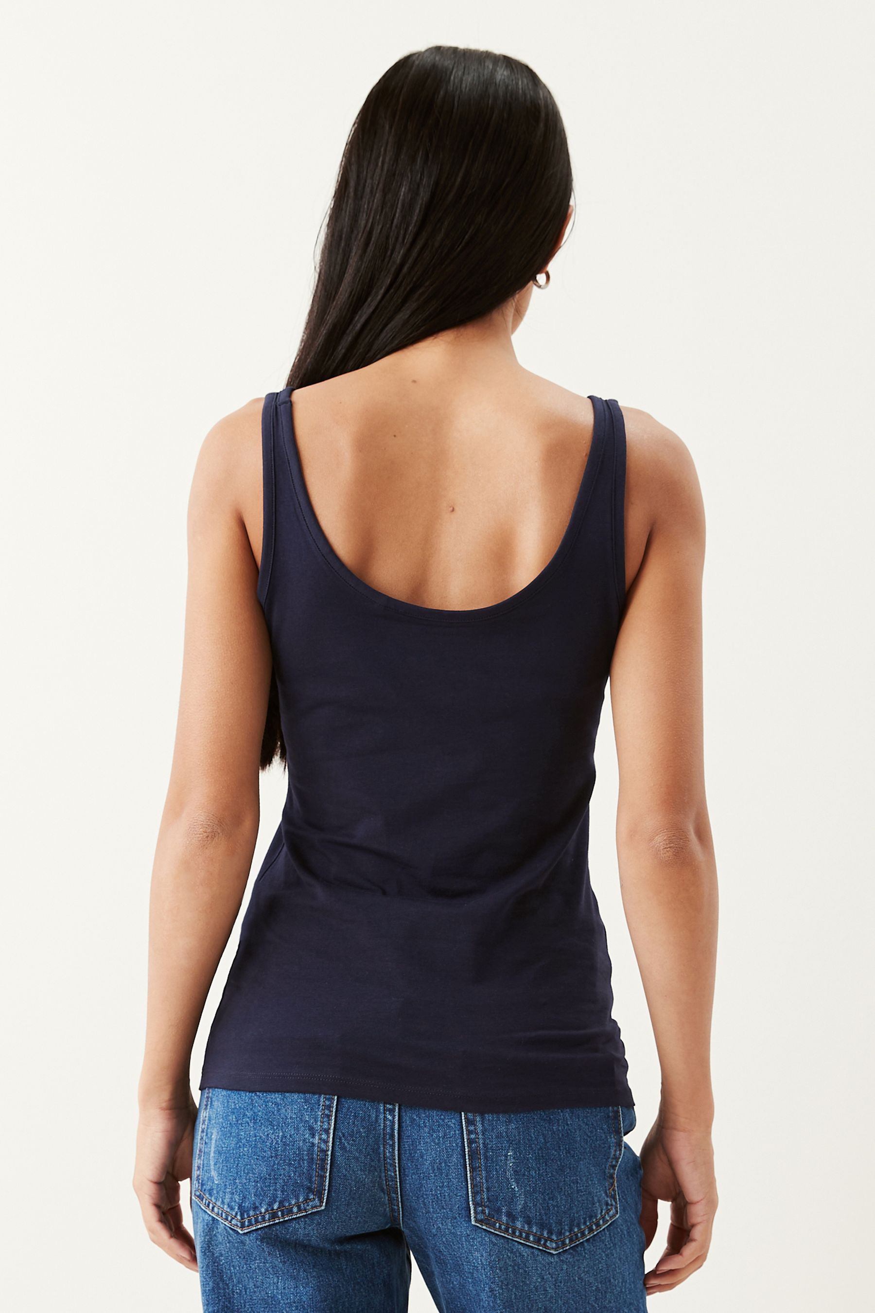 Buy Blue Navy Thick Strap Vest from the Next UK online shop