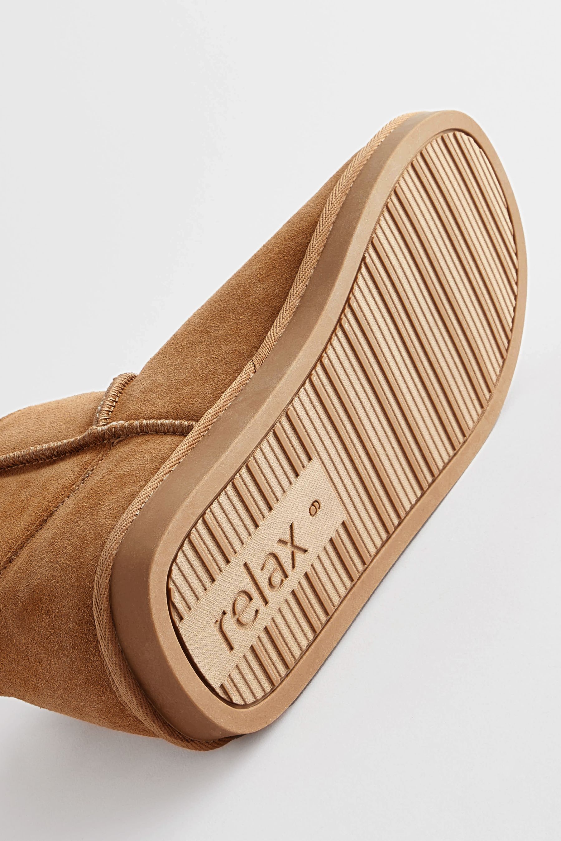 Buy Tan Brown Faux Fur Lined Suede Slipper Boots from the Next UK ...