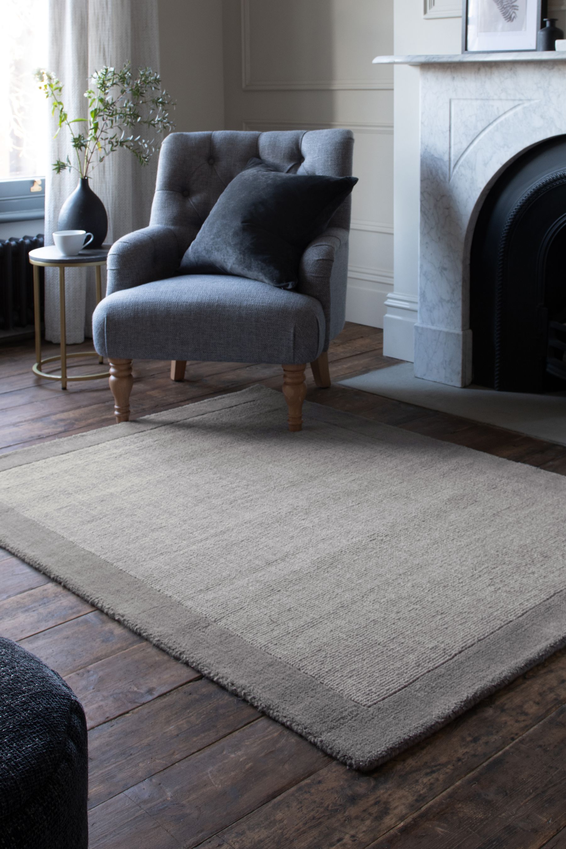 Buy Pebble Grey Darcy Rug from Next Ireland