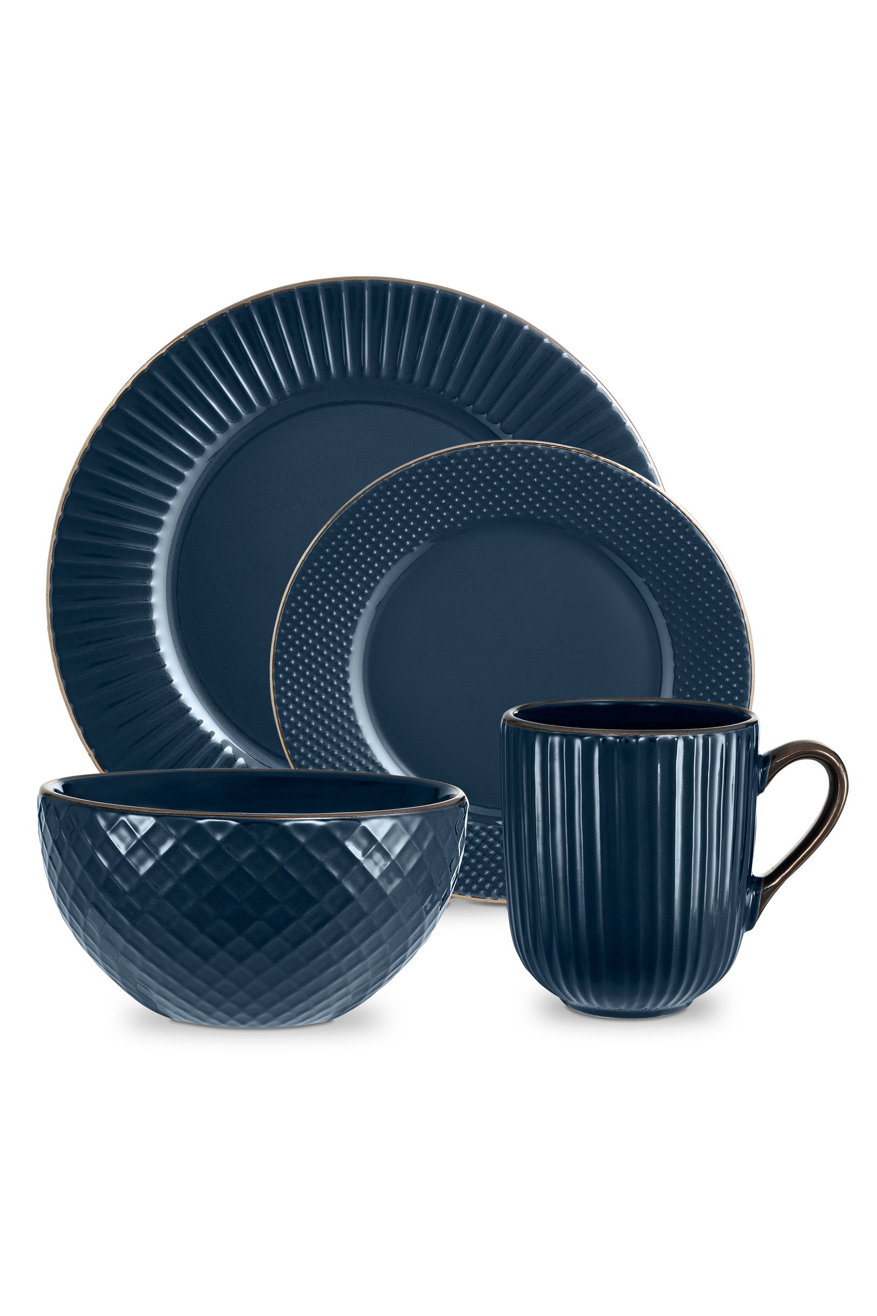 Buy Tower 16 Piece Blue Dinnerware Set from the Next UK online shop