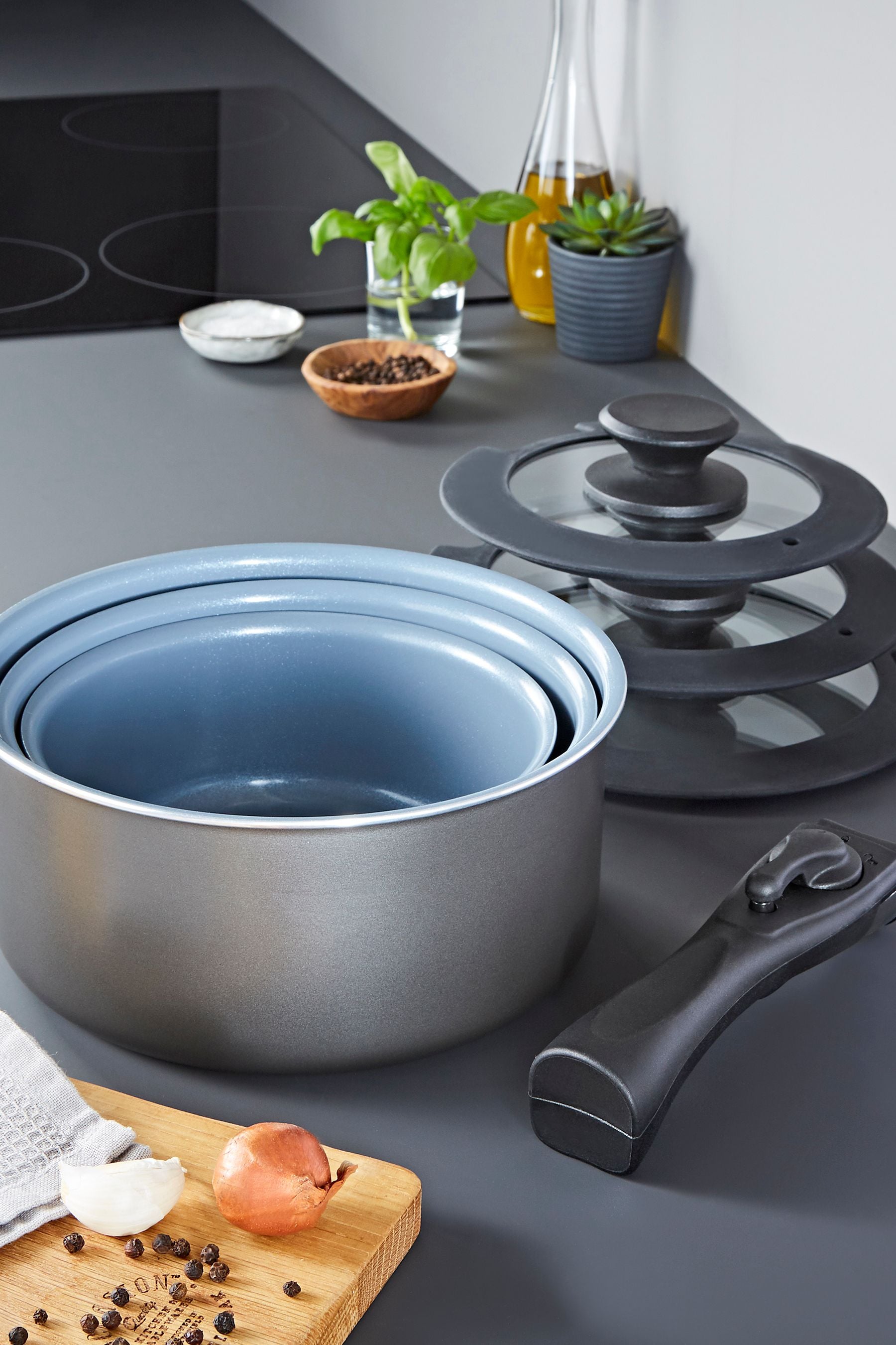 Buy Tower 7 Piece Black Cookware Set from the Next UK online shop