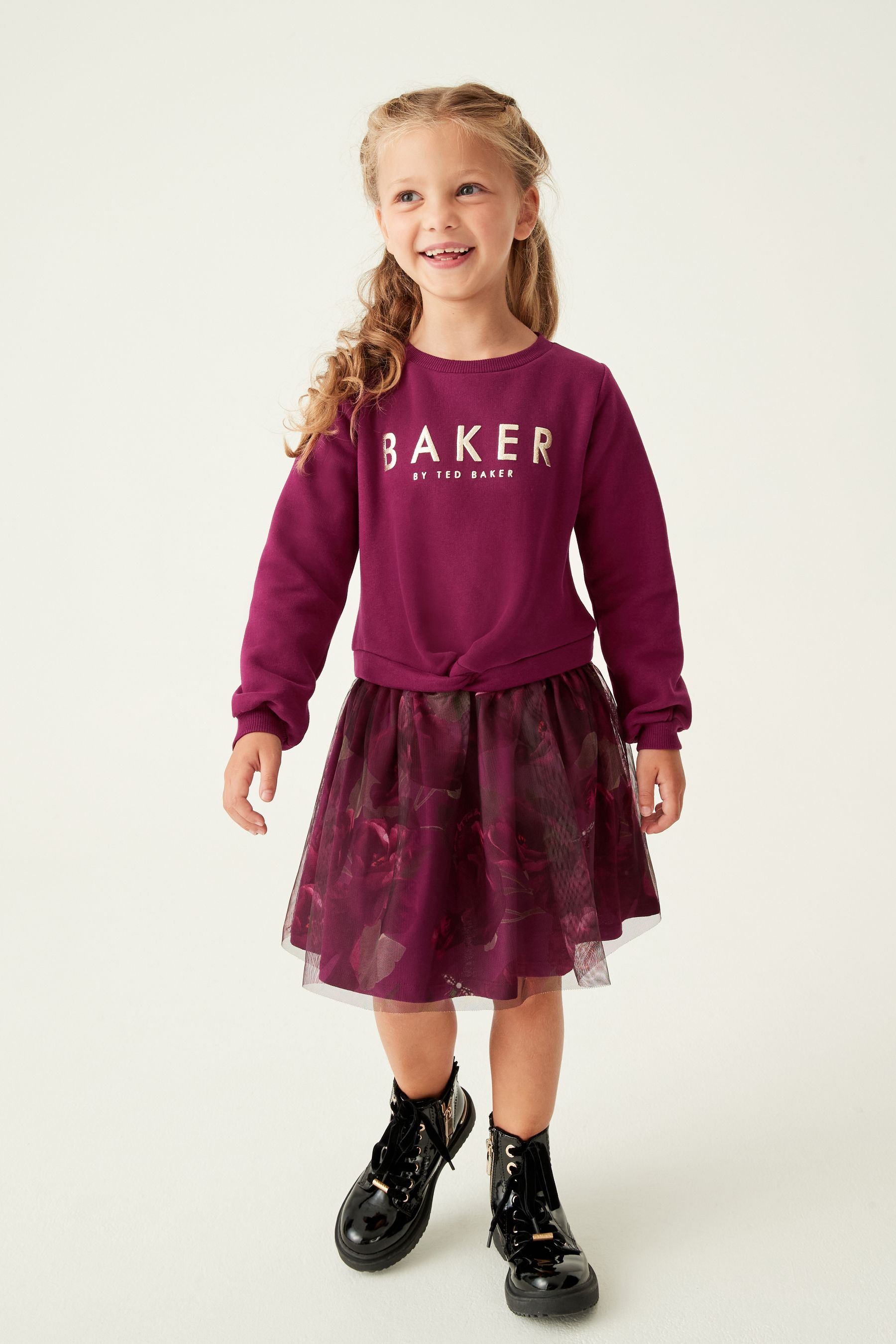Buy Baker by Ted Baker Plum Purple Burgandy Mockable Dress from Next ...