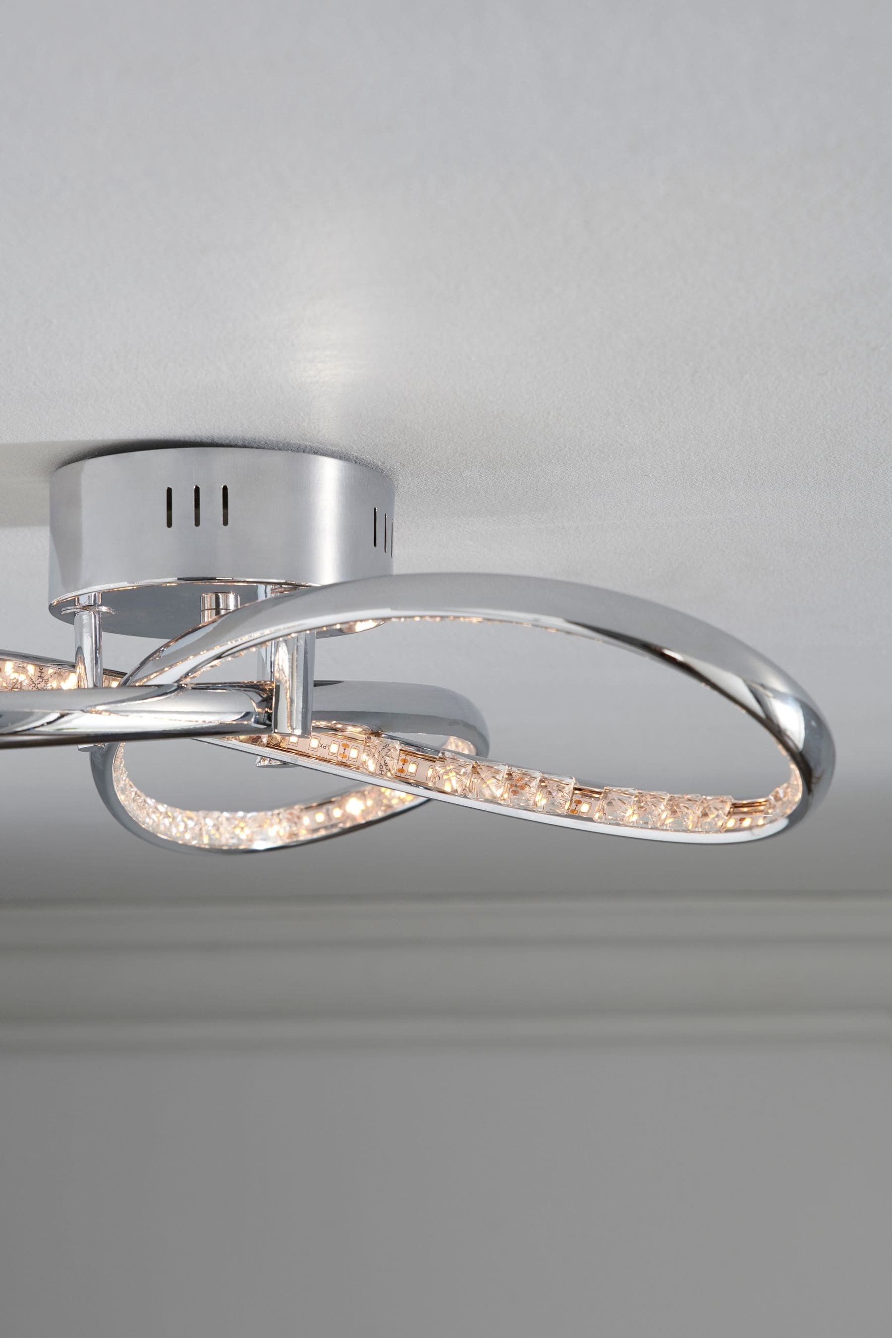 Buy Chrome Cara LED Flush Fitting Ceiling Light from the Next UK online ...
