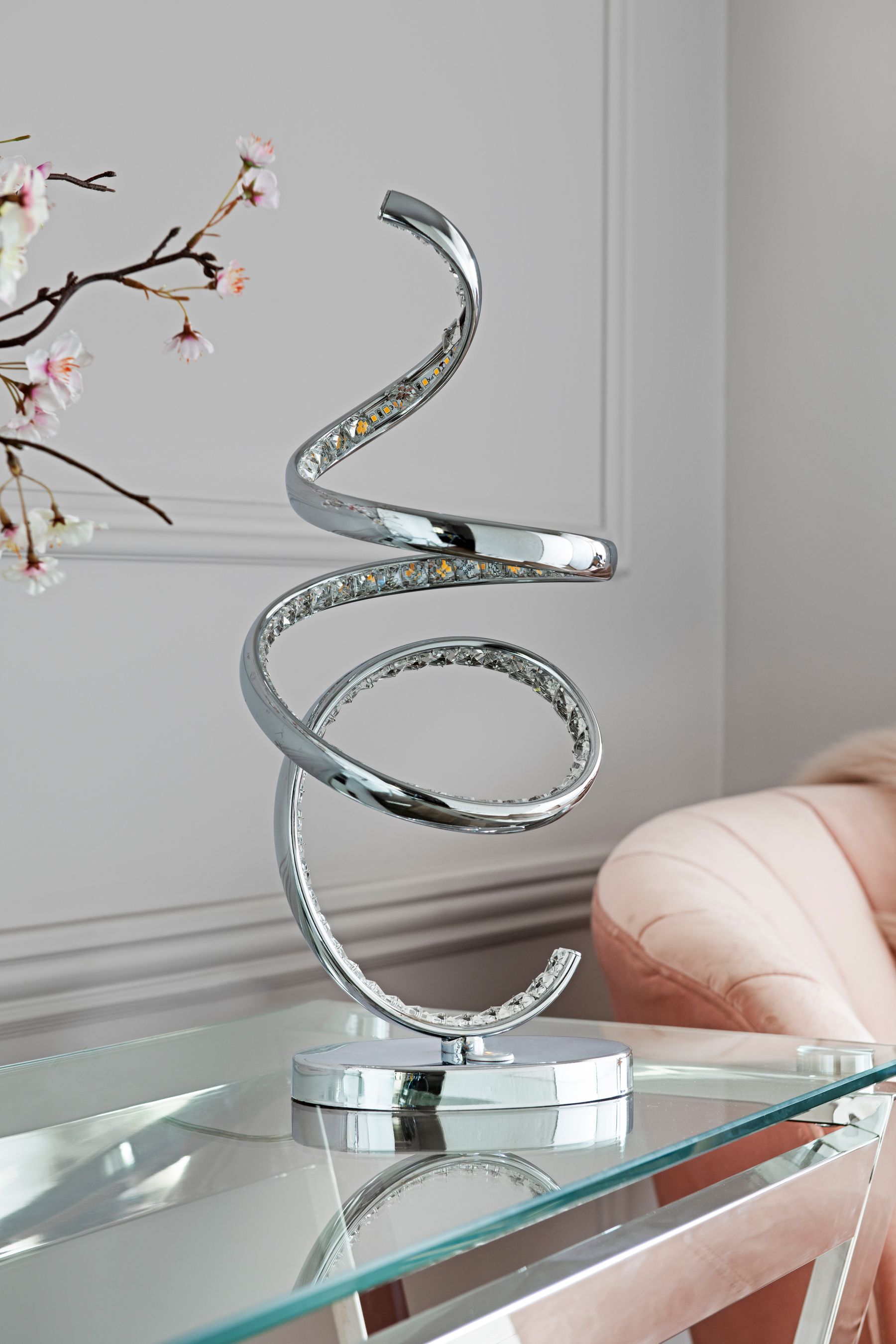 Buy Chrome LED Cara Touch Table Lamp from the Next UK online shop