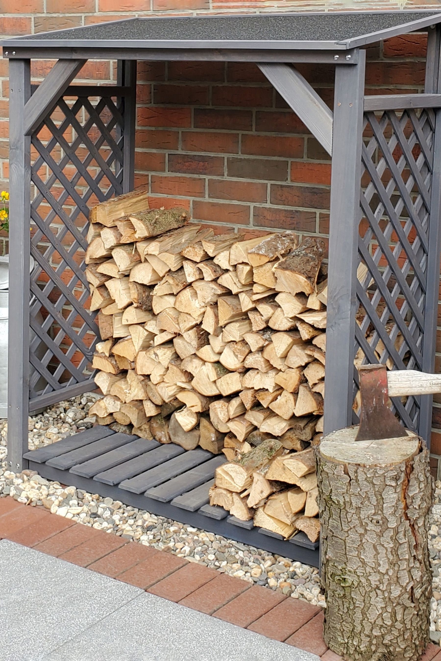 Buy Promex Grey Garden Speyer Modern Firewood Log Store from the Next ...