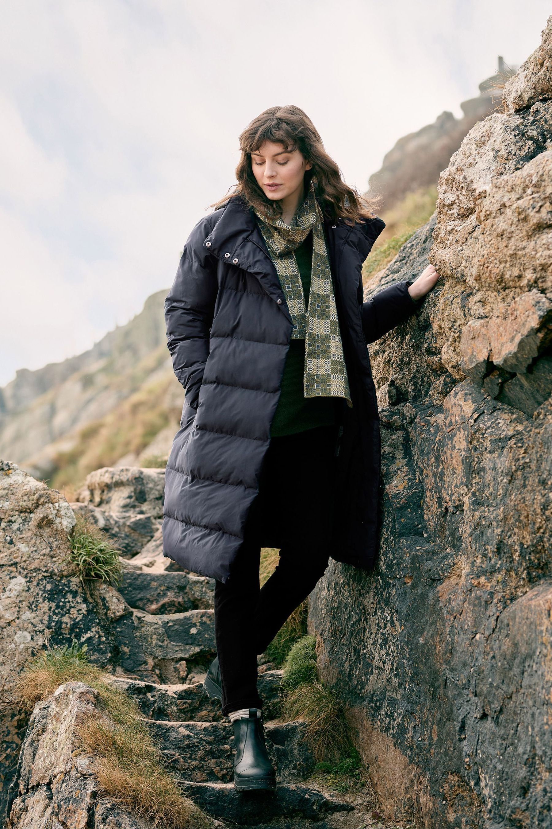 Buy Seasalt Cornwall Ink Black Holywell Bay Waterproof Coat from the ...