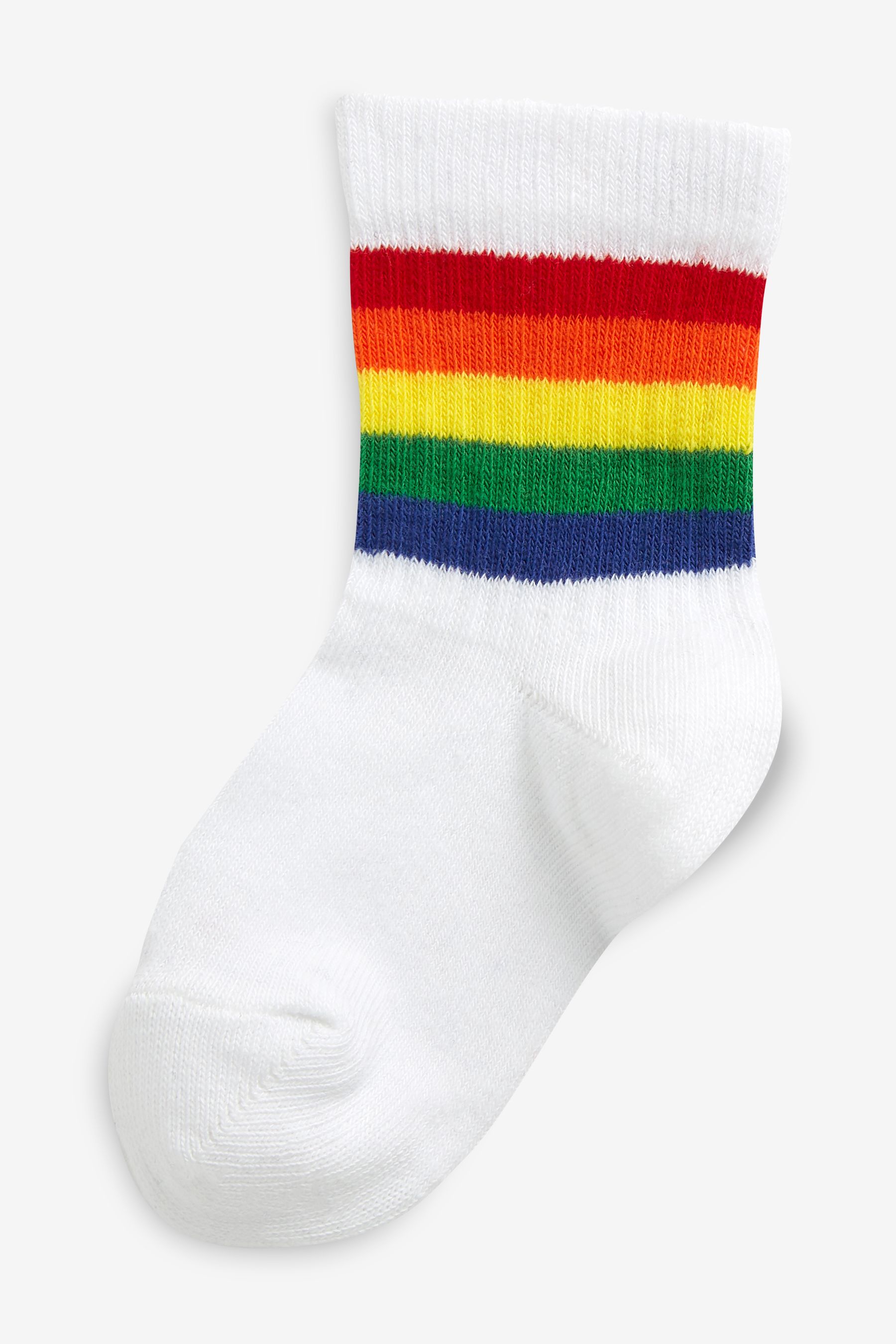 Buy Bright Cushioned Footbed Cotton Rich Ribbed Socks 5 Pack from Next ...