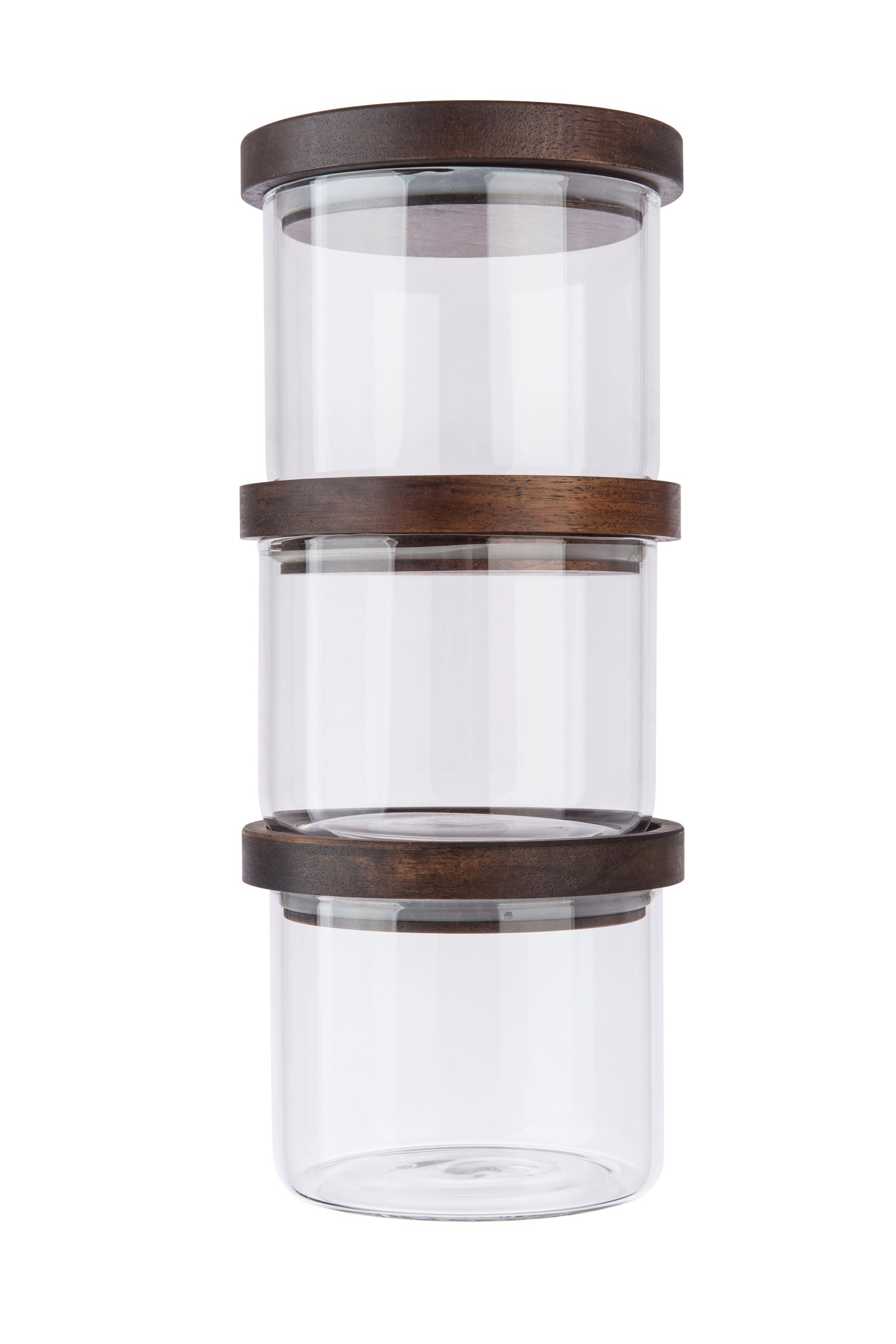 Buy Artisan Street Set of 3 Clear Stacking Storage Jar Set from the ...