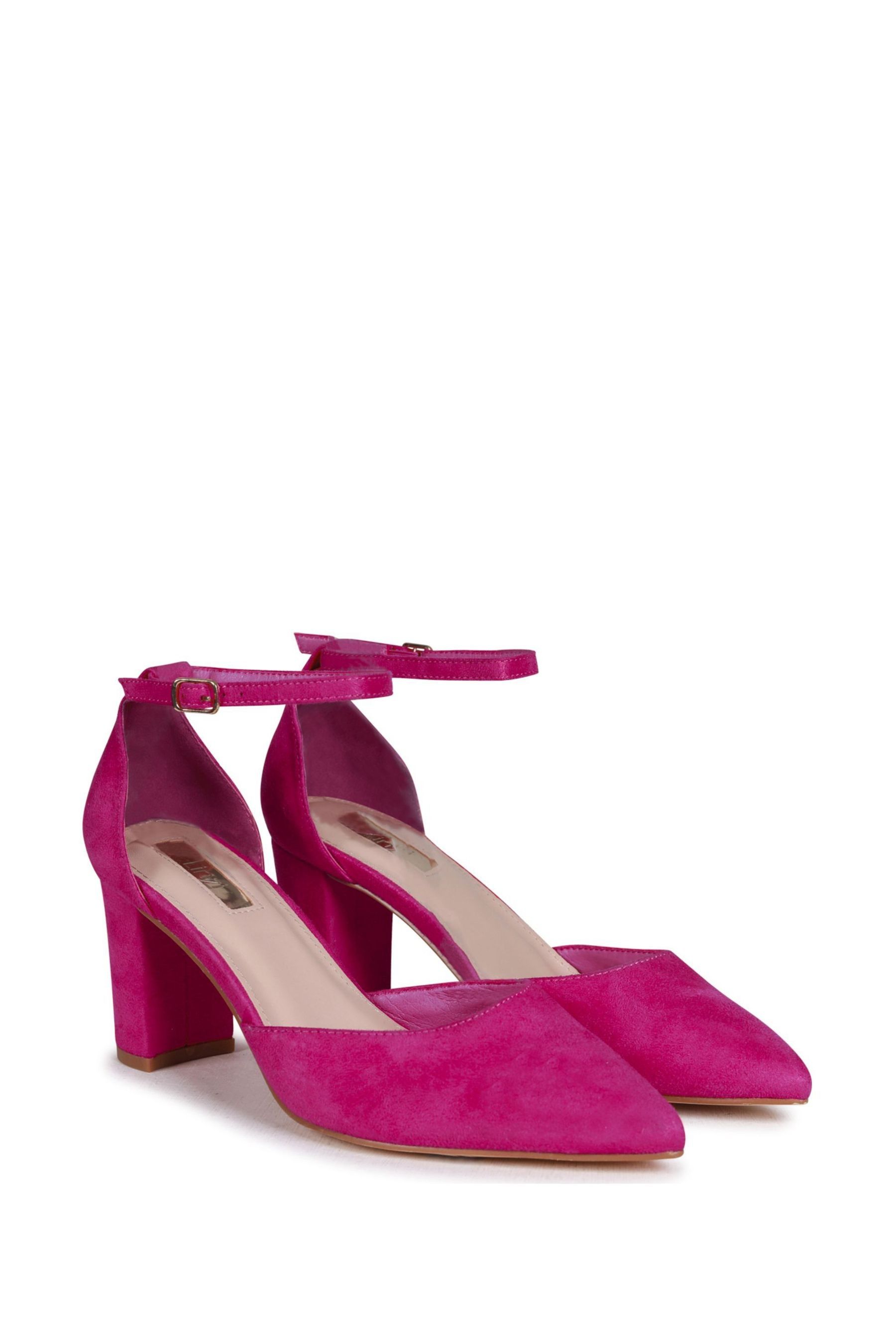 Buy Linzi Pink Jude Closed Back Court Block Heels from the Next UK ...