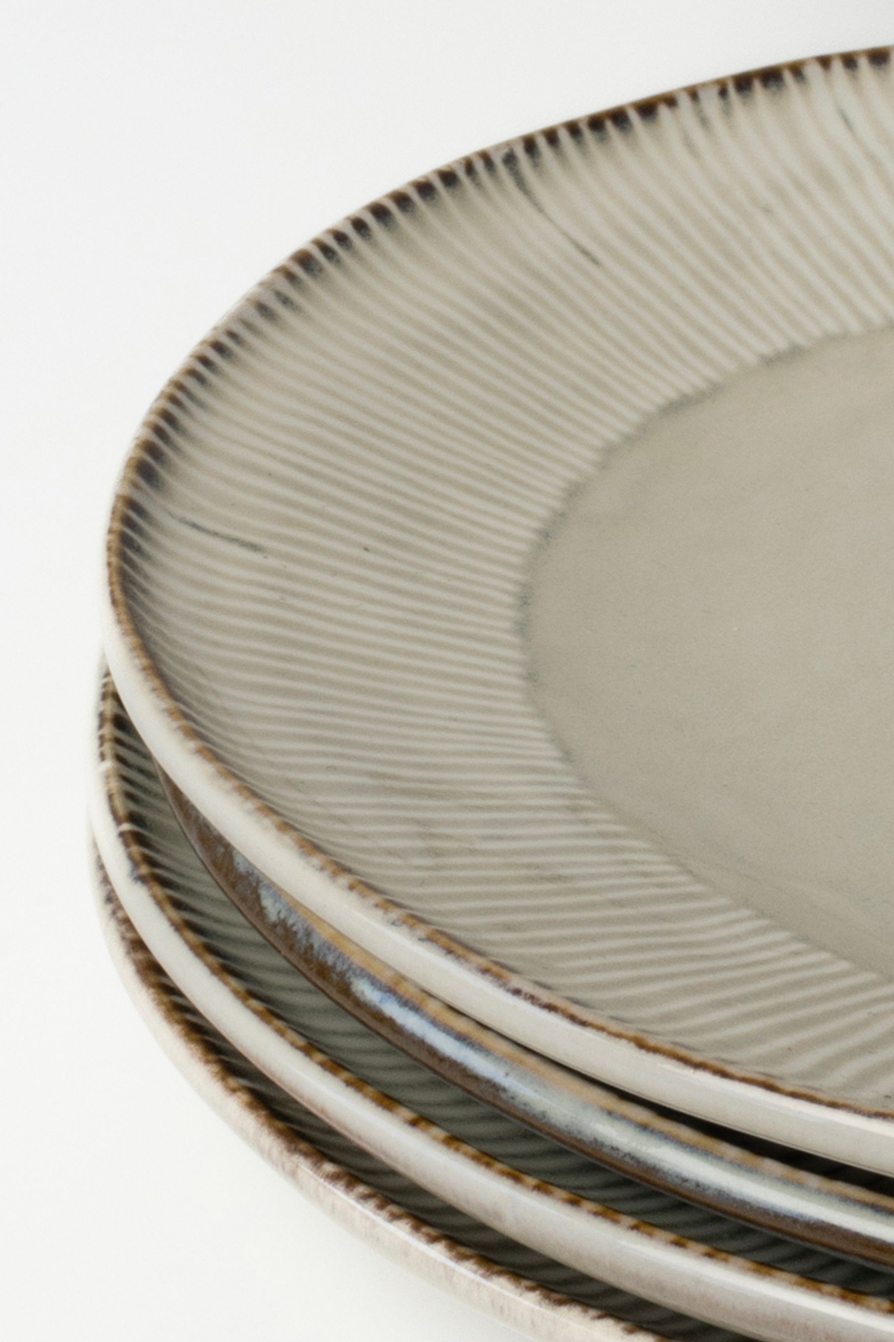 Buy Dutch Rose 12 Piece Ecru Cream Organic Dinner Set of 4 Dinner ...