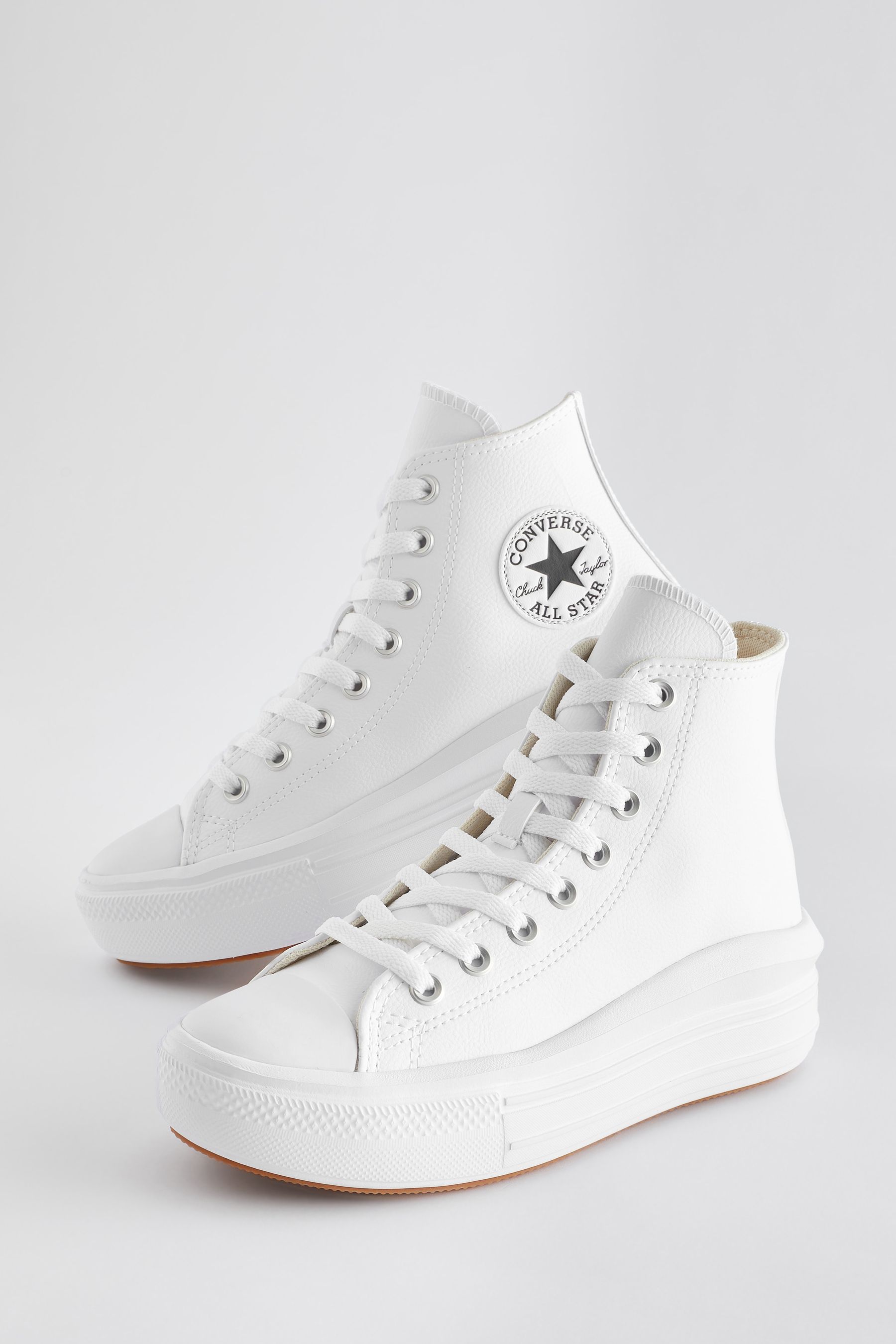 Buy Converse White Chuck Taylor All Star Move Platform Leather from the ...