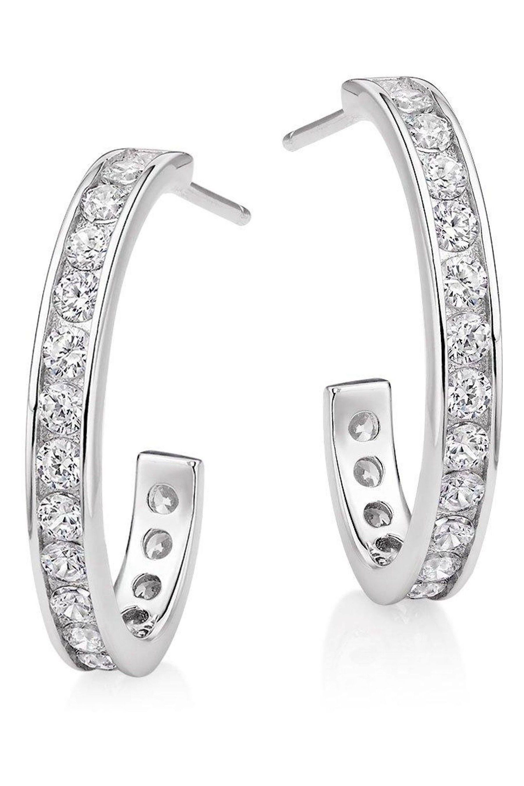 Buy Beaverbrooks Cubic Zirconia Hoop Earrings from the Next UK online shop