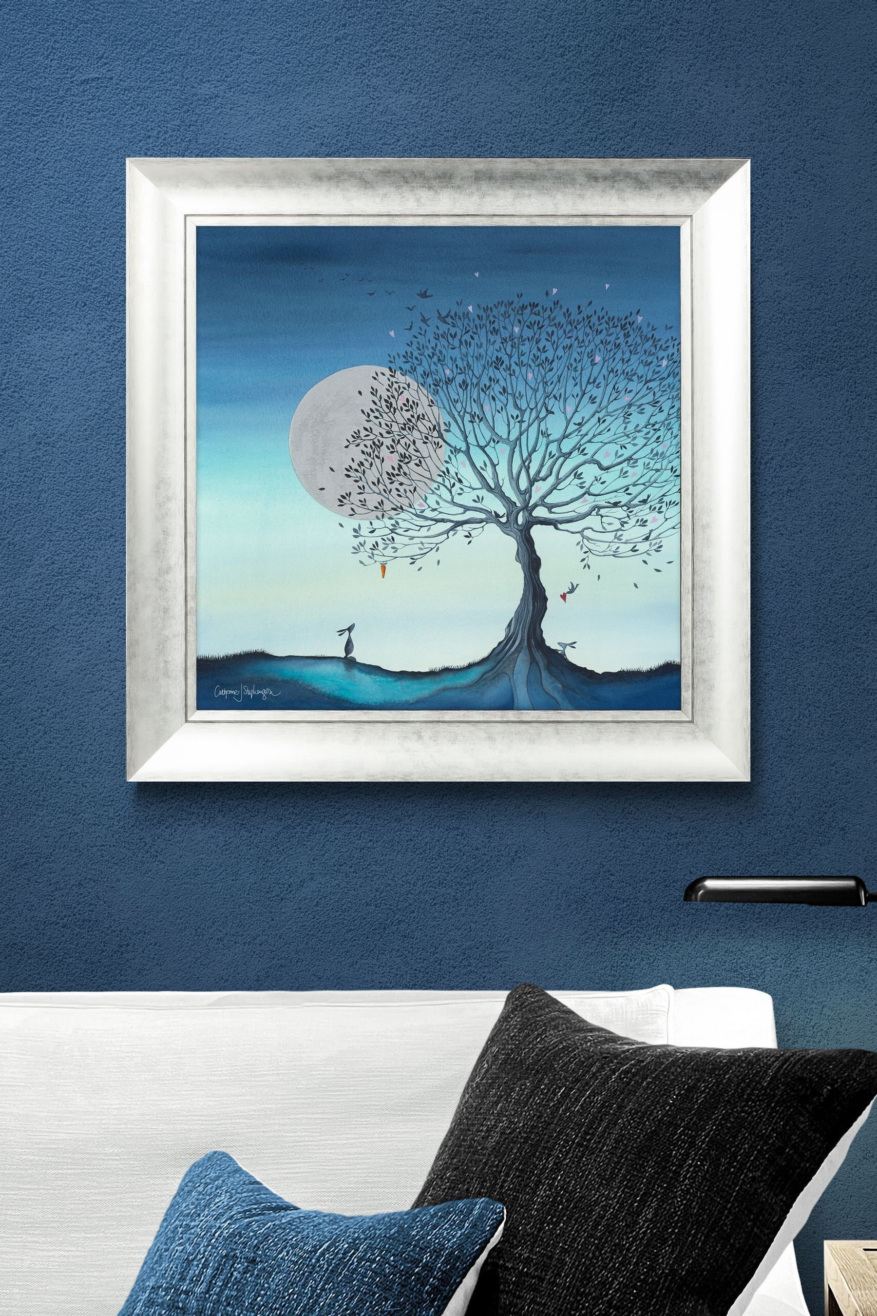 Buy Artko Silver Hope Moon I by Catherine J Stephenson Framed Art from ...