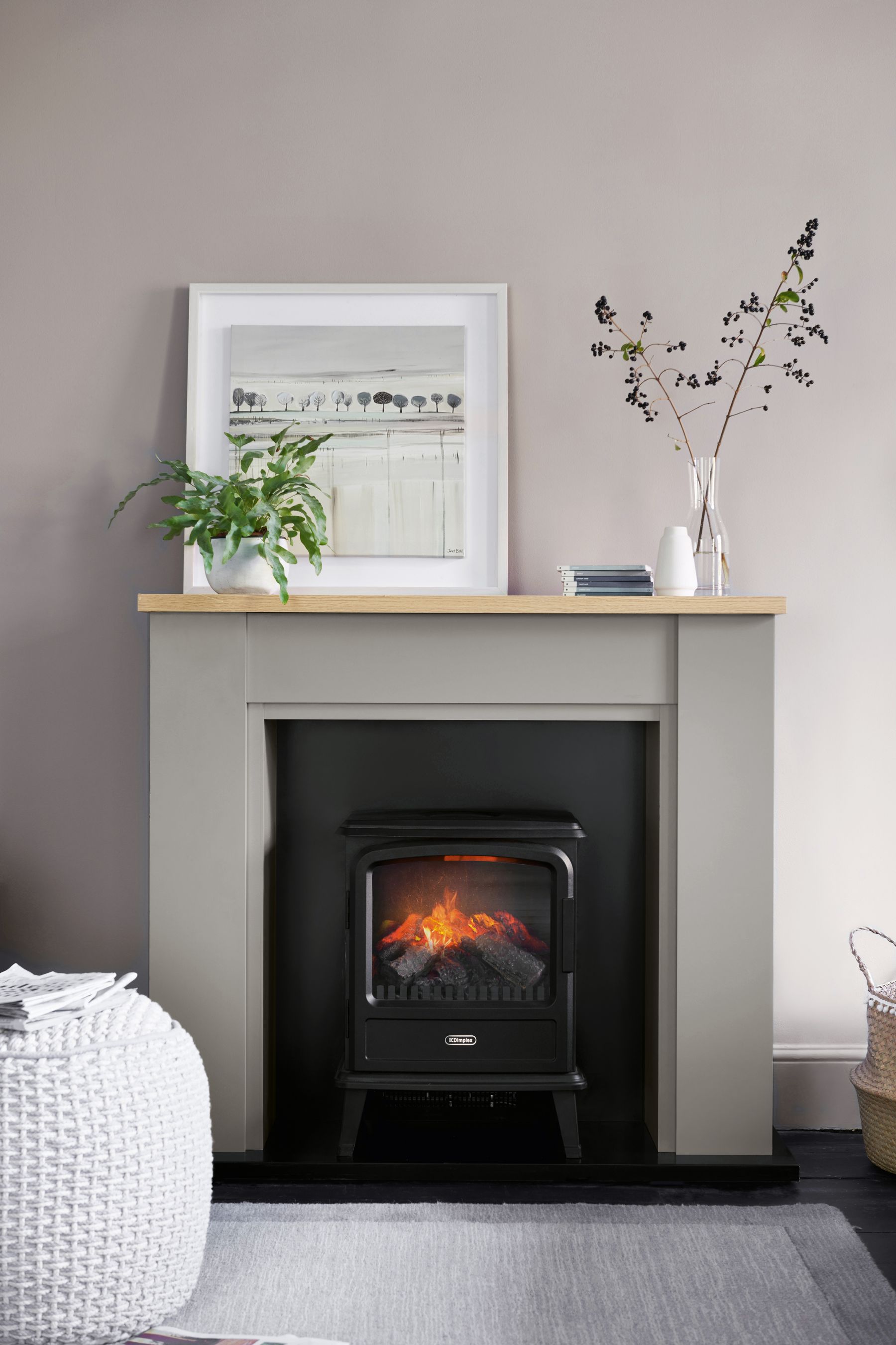 Buy Dove Grey Malvern Oak Effect Fire Surround from the Next UK online shop