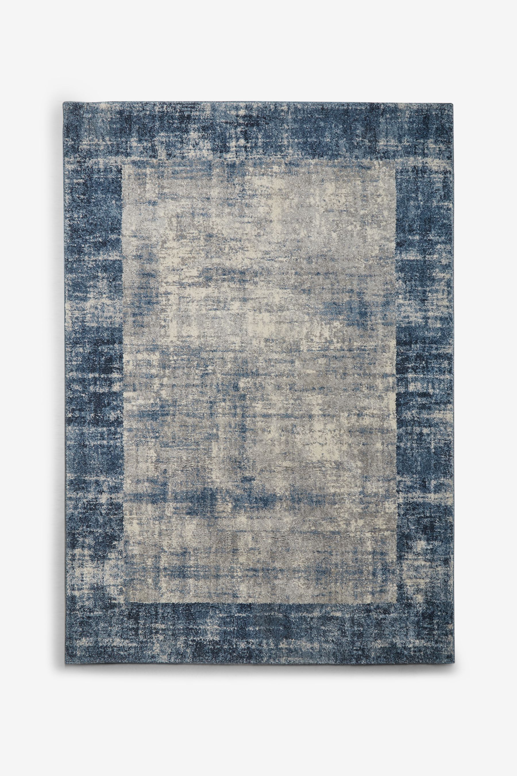 Buy Navy Blue Textured Border Rug from the Next UK online shop
